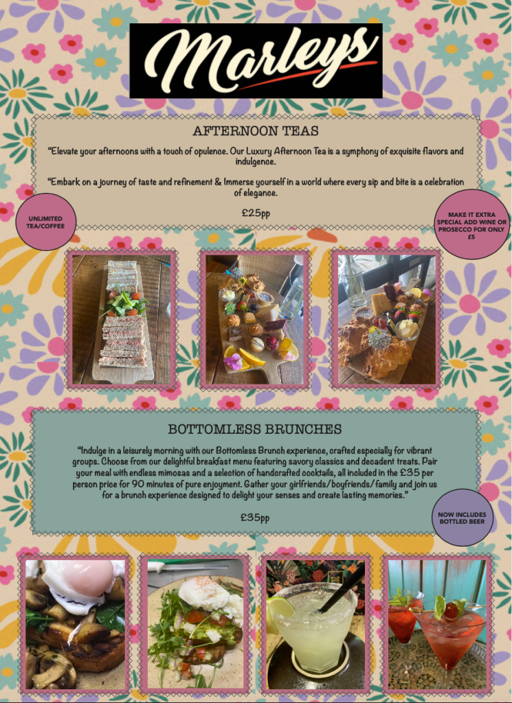 Breakfast, Lunch, Drinks & Kids Menu – Marleys Cafe Bar